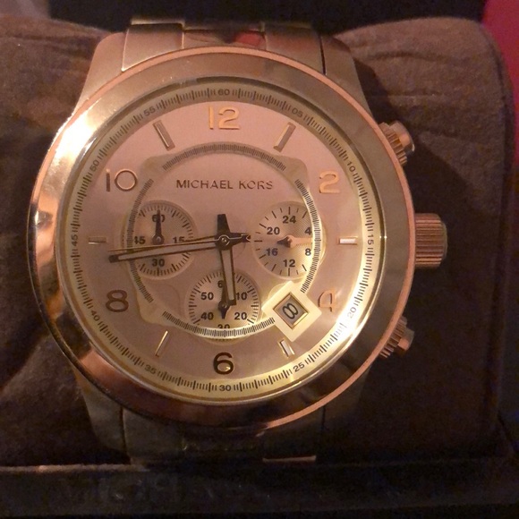 Michael Kors | Accessories | Michael Kors Mk877 Unisex Gold Watch ...